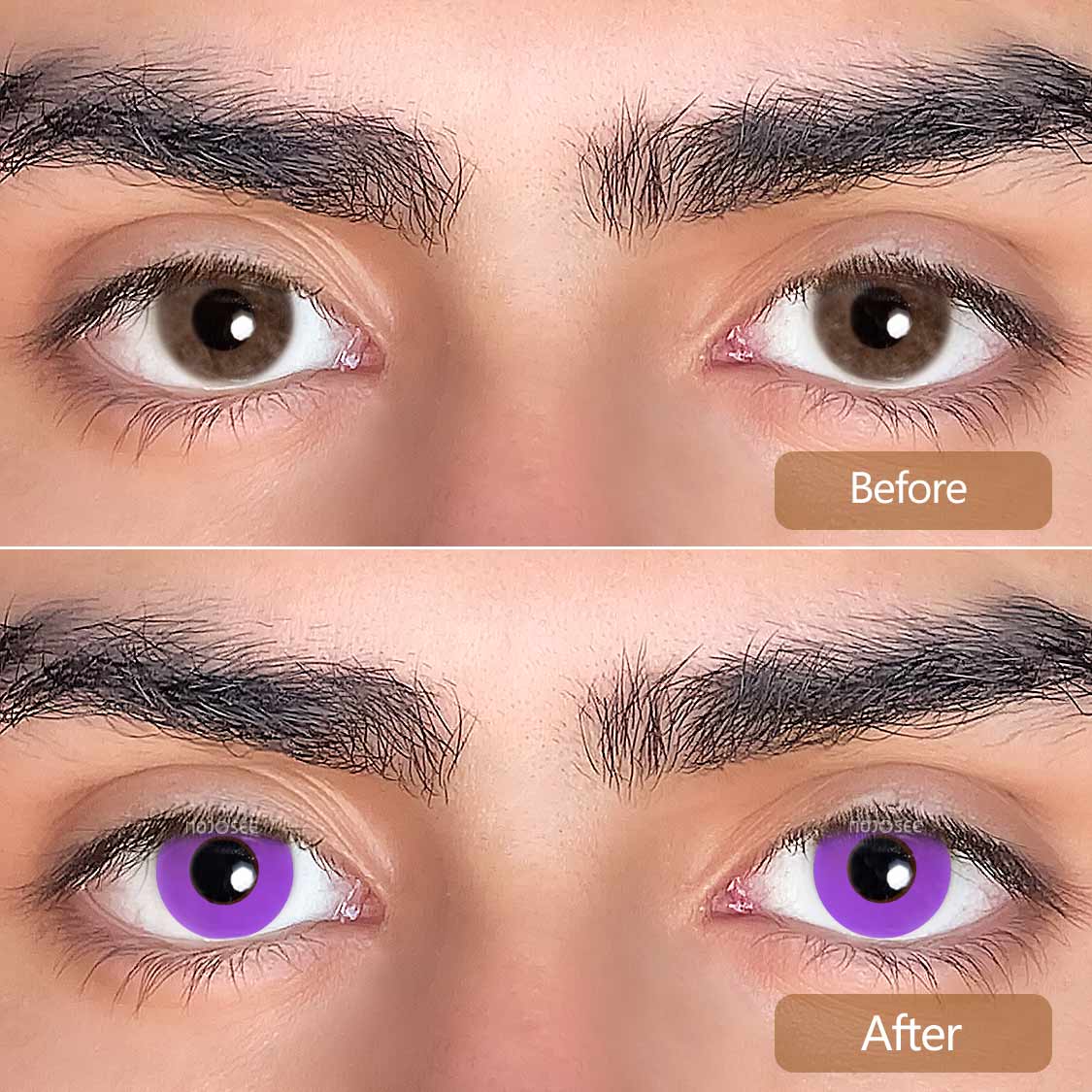 Circle Block Violet Block-b Colored Contact Lenses – mojosee