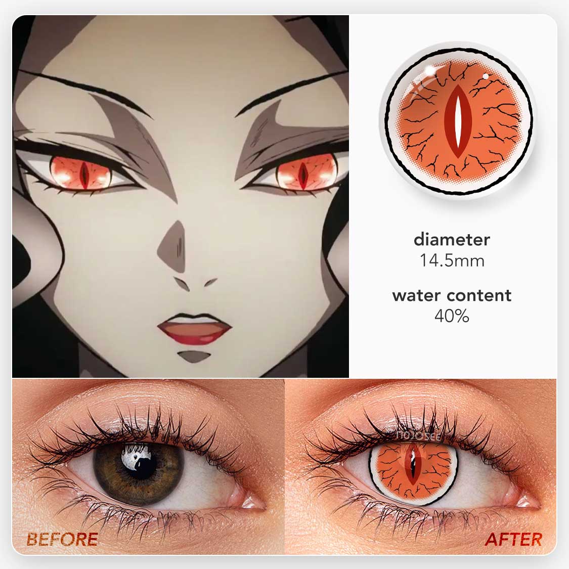 Kibutsuji Muzan Colored Contact Lenses – mojosee